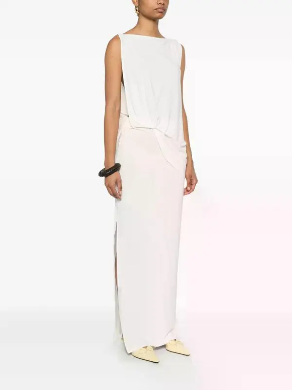 Jacquemus The Peplo Maxi Dress - White | Editorialist