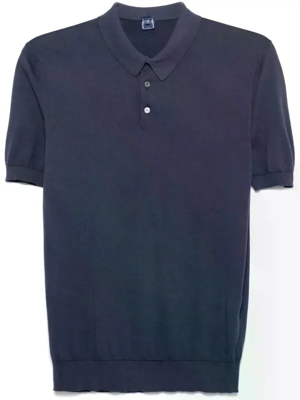 Fedeli Cotton Polo Shirt - Blue
