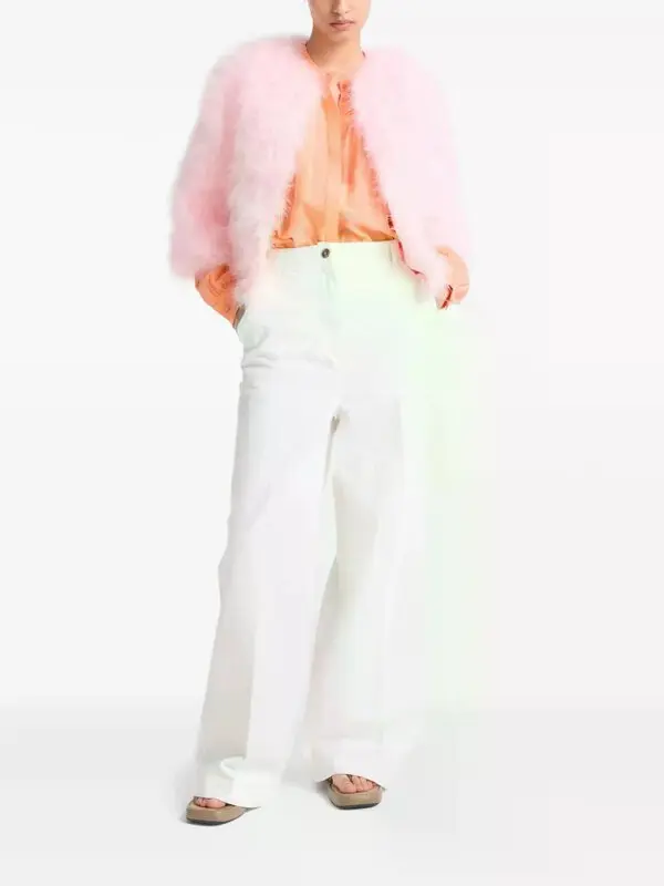 YVES SALOMON Feather Jacket - Pink