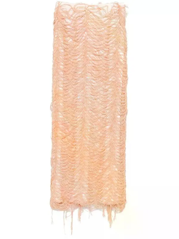 Séfr Lara Midi Skirt - Orange
