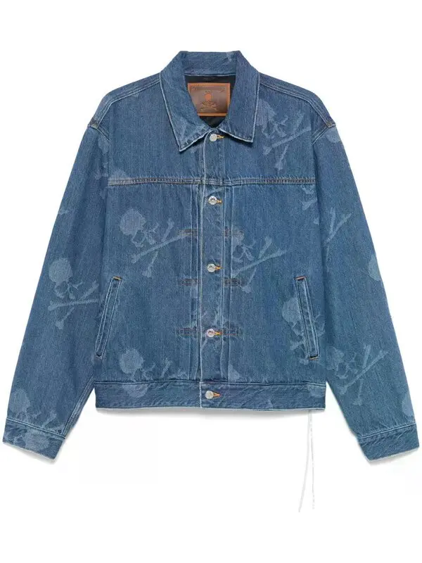 MASTERMIND WORLD Monogram-pattern Denim Jacket