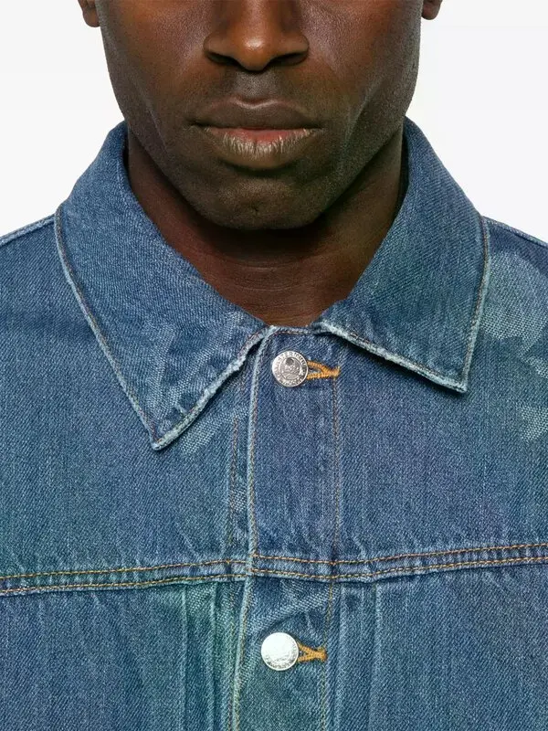 MASTERMIND WORLD Monogram-pattern Denim Jacket