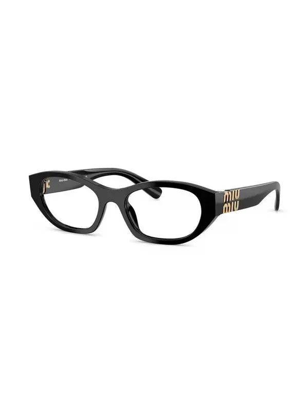 Miu Miu Oval-frame Glasses - Black
