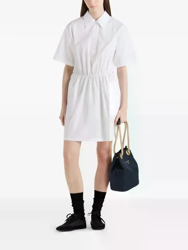 Prada Poplin Mini Dress - White