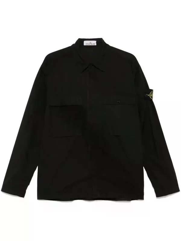 Stone Island Compass-badge Shirt Jacket - Black