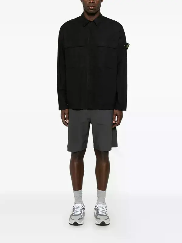 Stone Island Compass-badge Shirt Jacket - Black