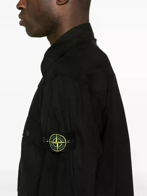 Stone Island Compass-badge Shirt Jacket - Black