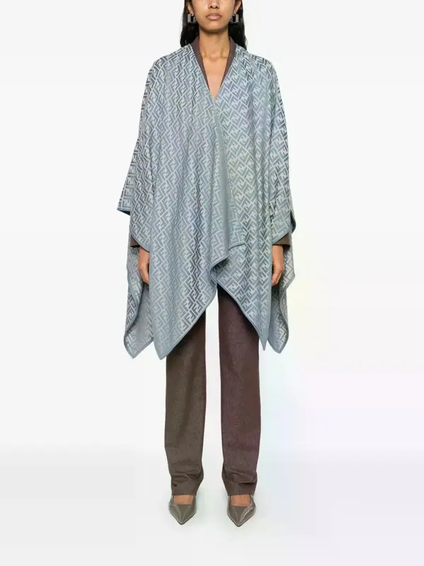 Fendi Ff Jacquard Cape