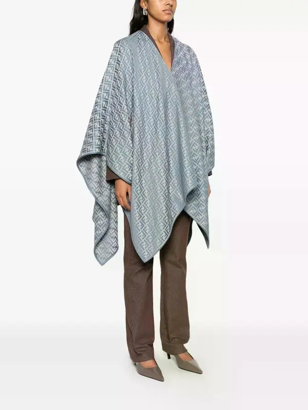 Fendi Ff Jacquard Cape