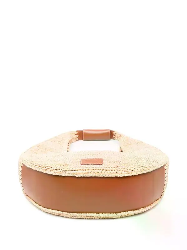 Staud Large Moon Raffia Shoulder Bag