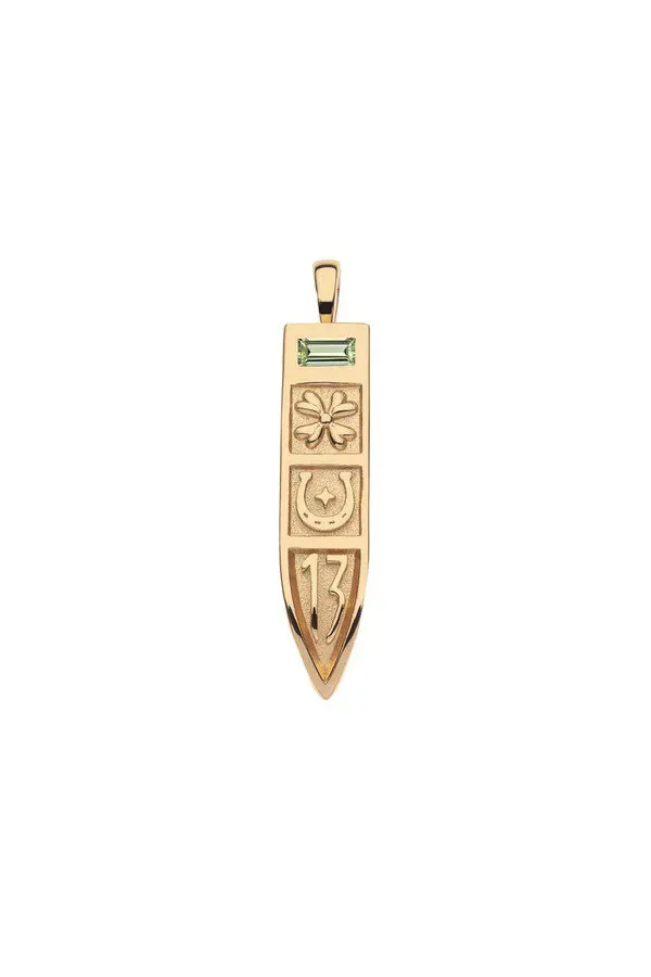 JANE WIN Strong Lucky Charm Sun Ray Pendant - Gold