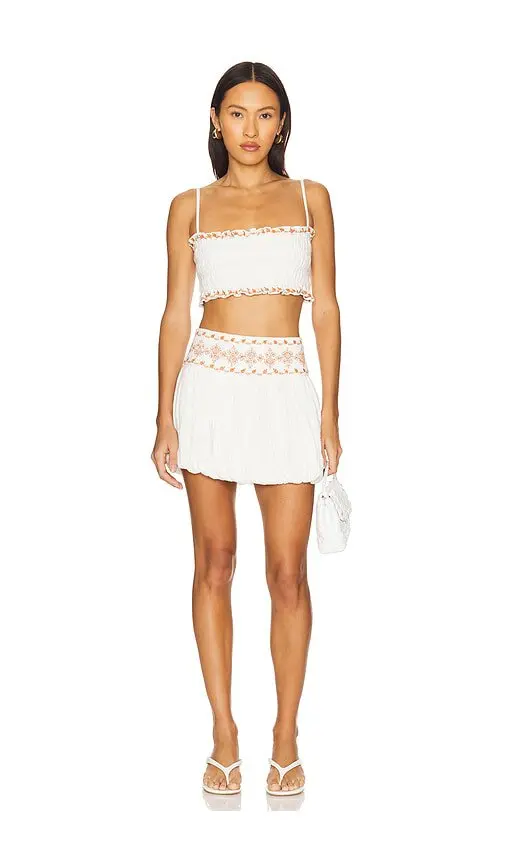 Rococo Sand Smocking Bandeau Top