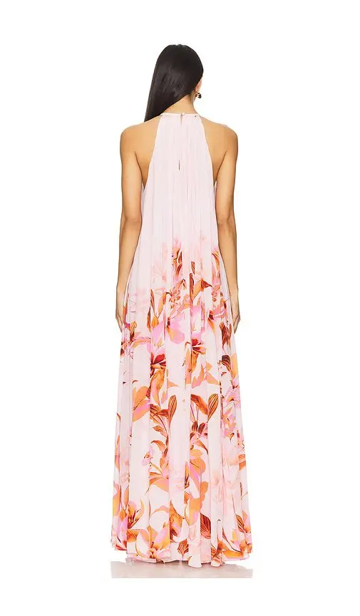 Rococo Sand Flared Maxi Dress - Pink