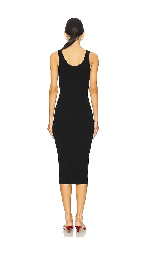Enza Costa Ribbed Knit Tank Midi Dress