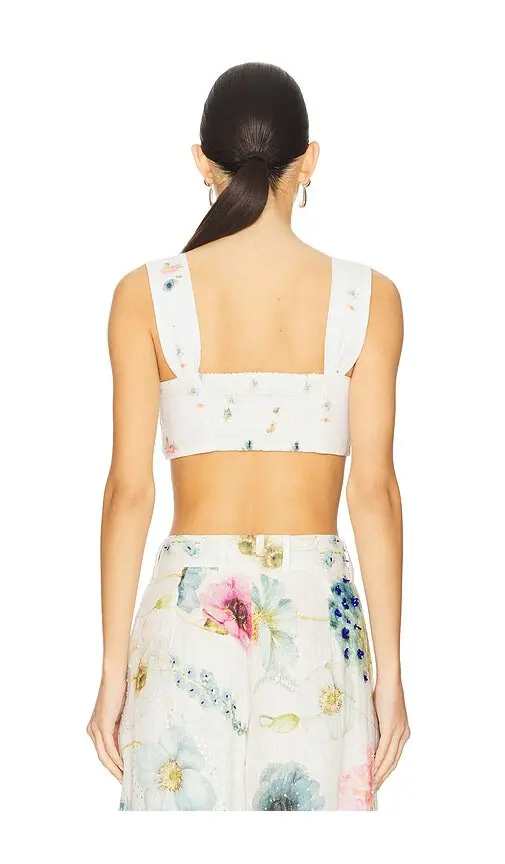 LA FUORI Blossom Belle Pleated Crop Top