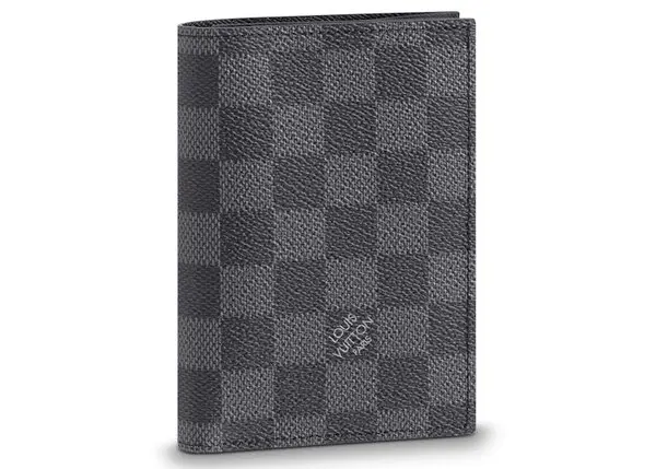 LOUIS VUITTON Passport Cover Damier Graphite - Black/gray