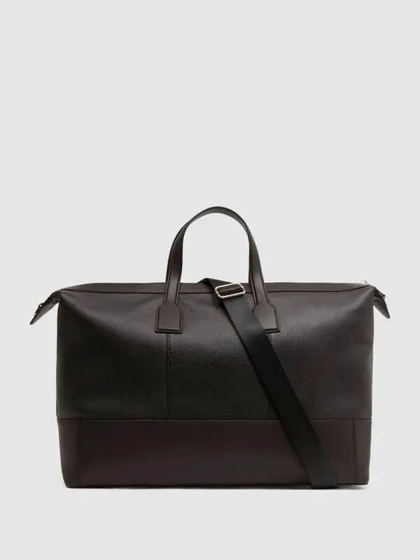 REISS Carter Leather Holdall