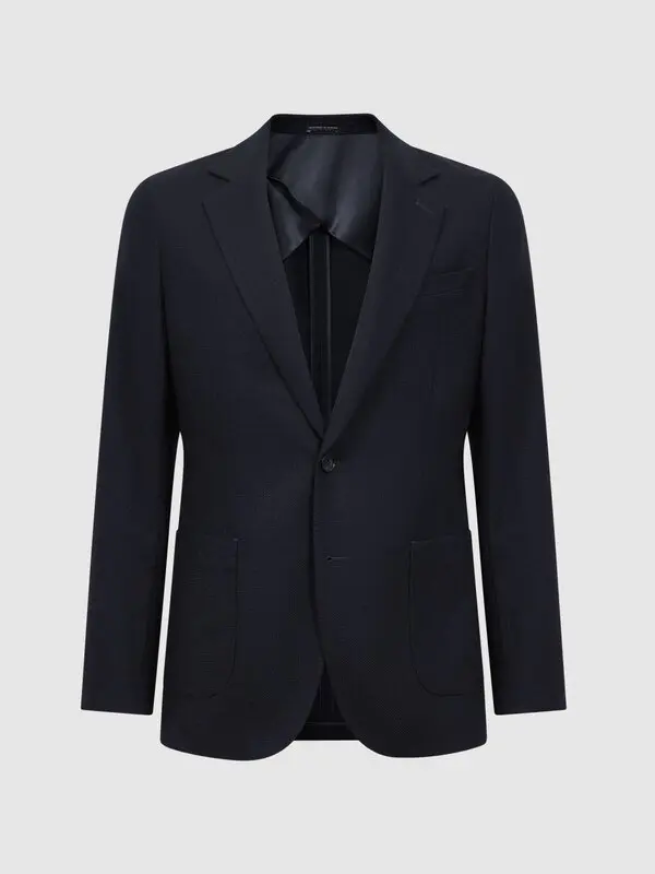 REISS Attire Slim Fit Textured Wool Blend Blazer
