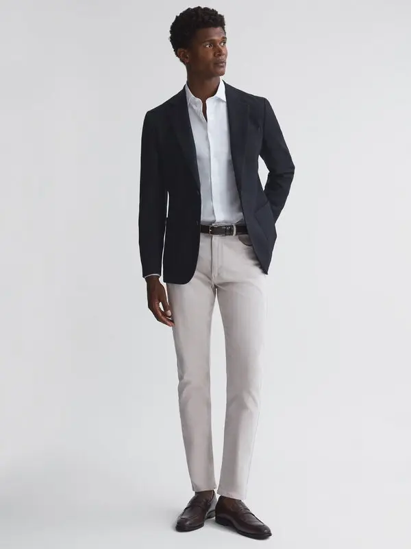 REISS Attire Slim Fit Textured Wool Blend Blazer