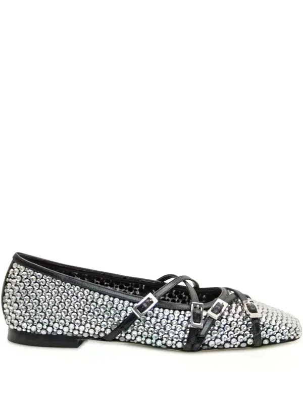 Mach & Mach Crystal Embellished Ballerina Flats
