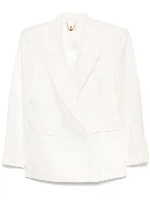 Elisabetta Franchi Double-breasted Blazer - White