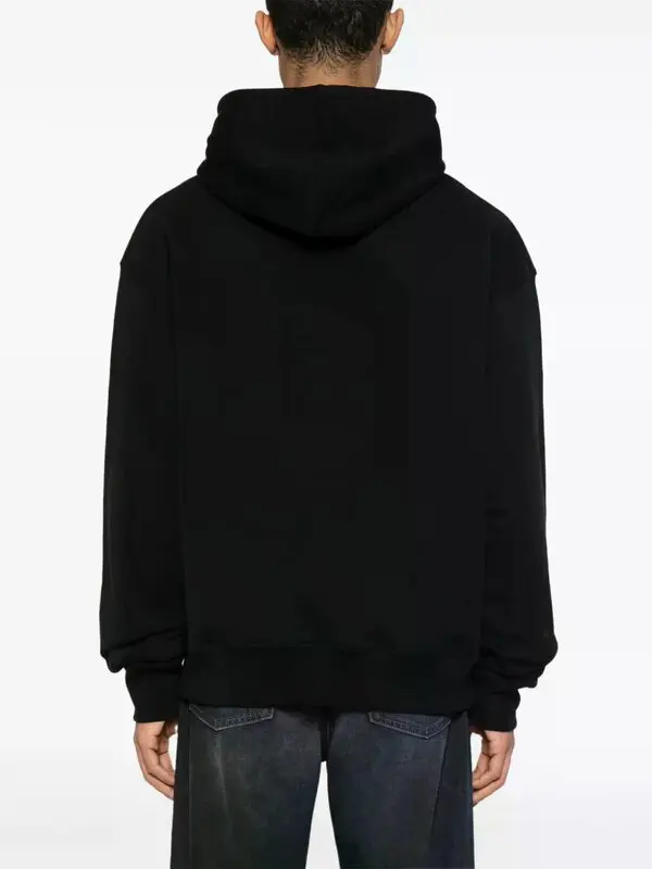 Givenchy Unicorns-embroidered Fleece Hoodie - Black