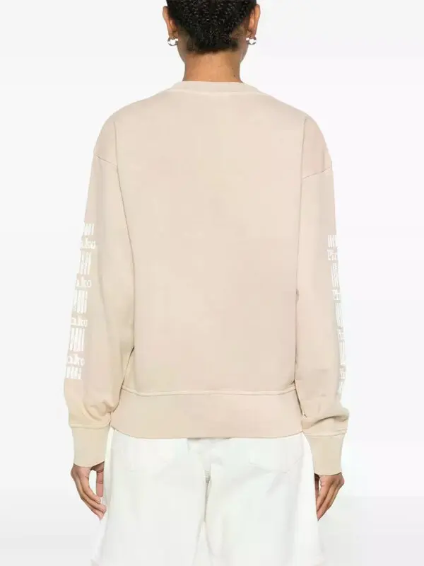 Pinko Love Birds-print Sweatshirt - Neutrals