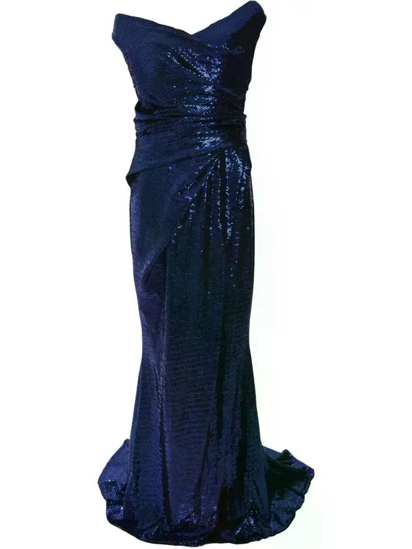 Talbot Runhof Mezzaluna Sequin-embellished Gown