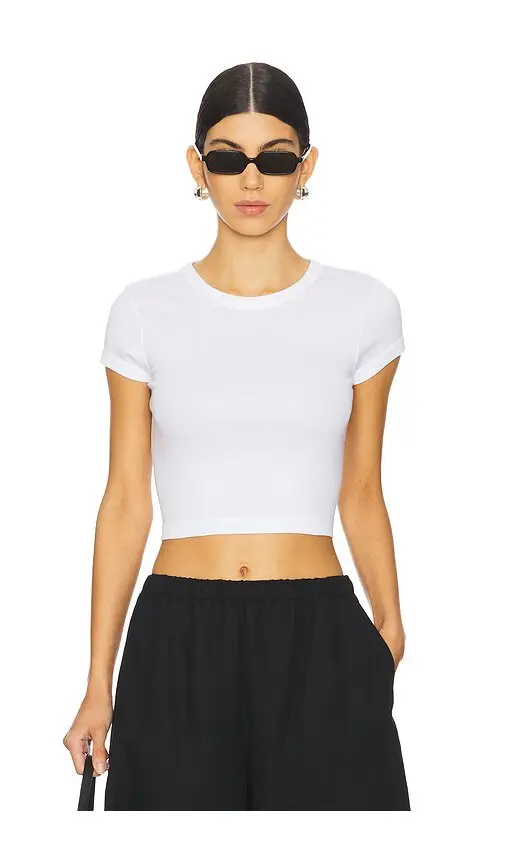 Enza Costa Supima Baby Cropped Tee