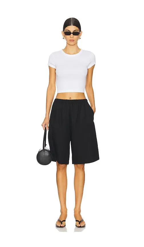 Enza Costa Supima Baby Cropped Tee