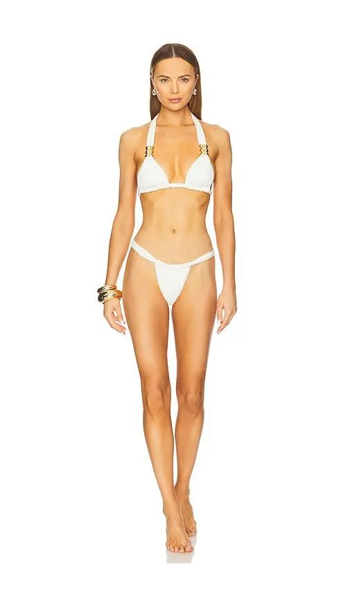 LA PORTE Celine Hardware Bikini Top - Cloud