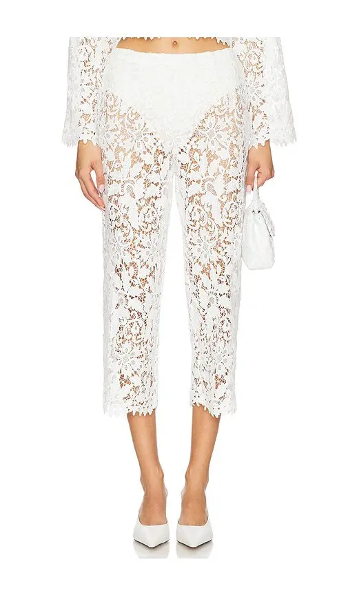 LA PORTE Gabrielle Capri - White Lace
