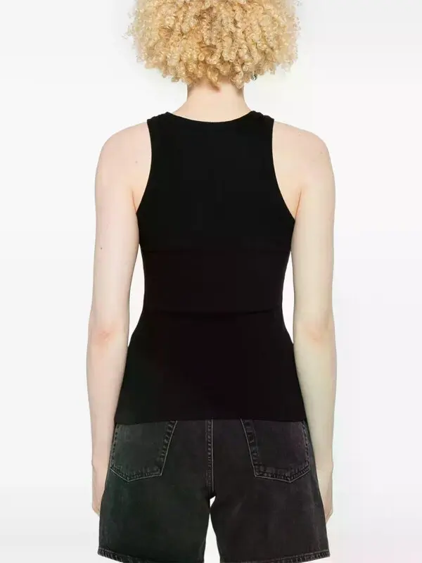 AGOLDE Ribbed-knit Tank Top - Black