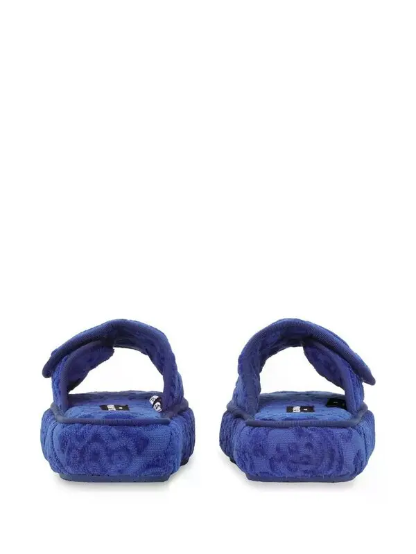 Dolce & Gabbana Logo-embroidered Slippers - Blue