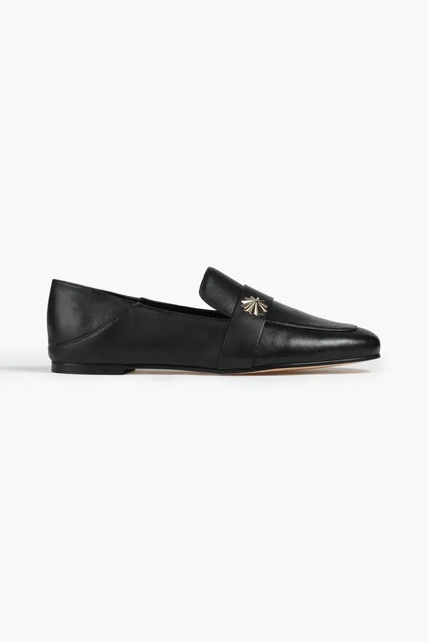 STUART WEITZMAN Wylie Embellished Leather Loafers