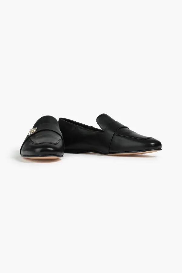 STUART WEITZMAN Wylie Embellished Leather Loafers