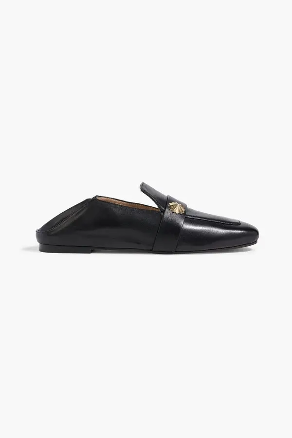STUART WEITZMAN Wylie Embellished Leather Loafers