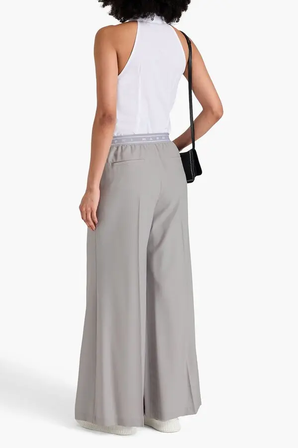 Marni Wool Wide-leg Pants - Light Gray