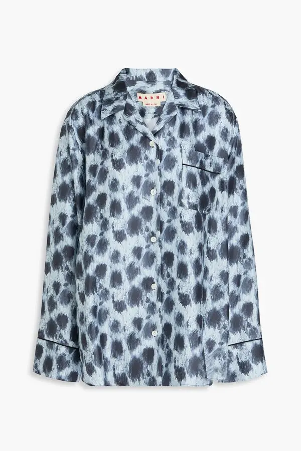 Marni Printed Silk-twill Shirt