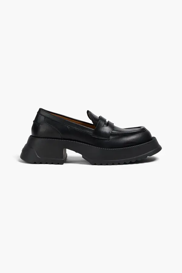Marni Moccasin Loafers Black 45% Off Editorialist