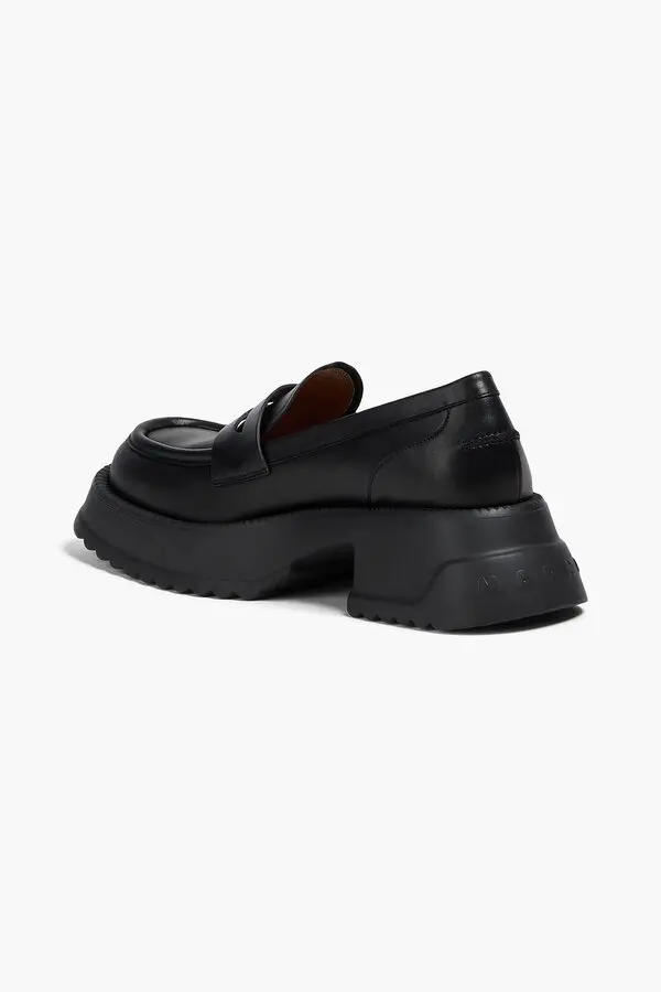 Marni Leather Platform Loafers