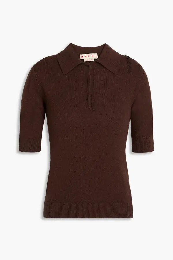 Marni Wool And Cashmere-blend Polo Shirt
