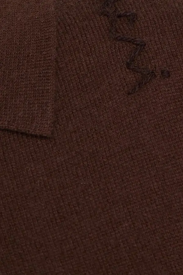 Marni Wool And Cashmere-blend Polo Shirt
