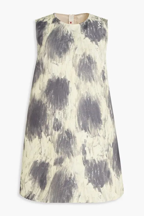 Marni Printed Satin Mini Dress