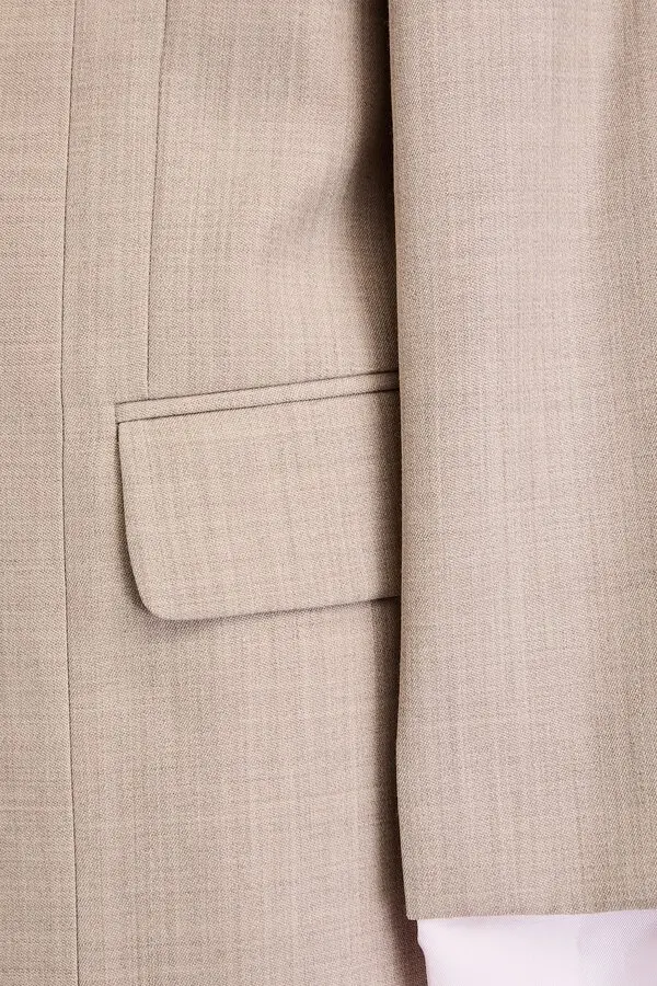 Victoria Beckham Satin-paneled Wool Blazer