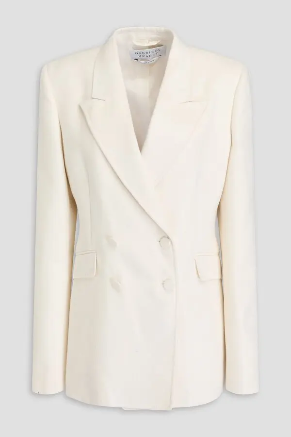Gabriela Hearst Double-breasted Brushed Silk Blazer