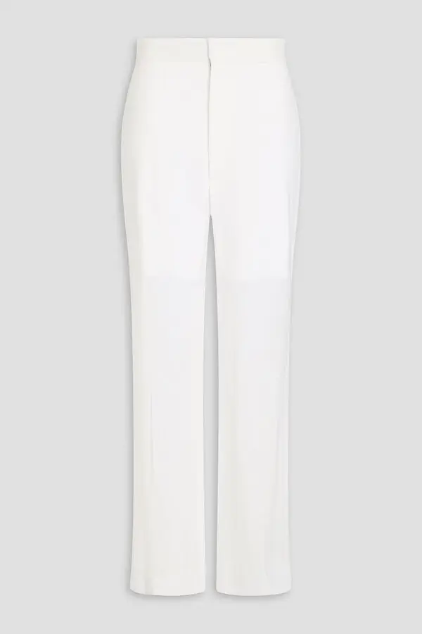 Victoria Beckham Crepe Straight-leg Trousers - White