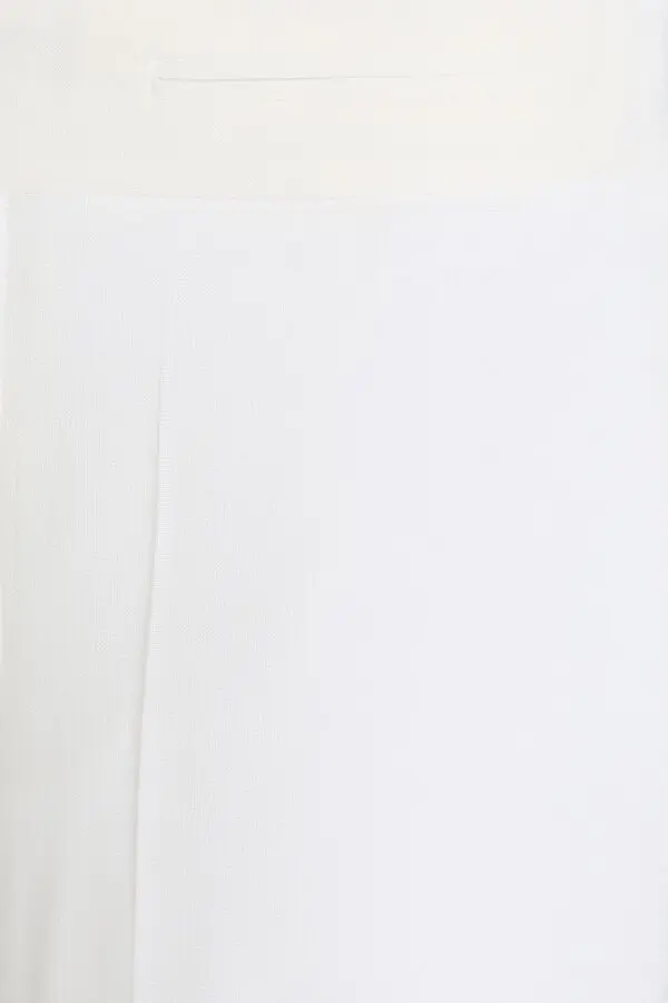 Victoria Beckham Crepe Straight-leg Trousers - White