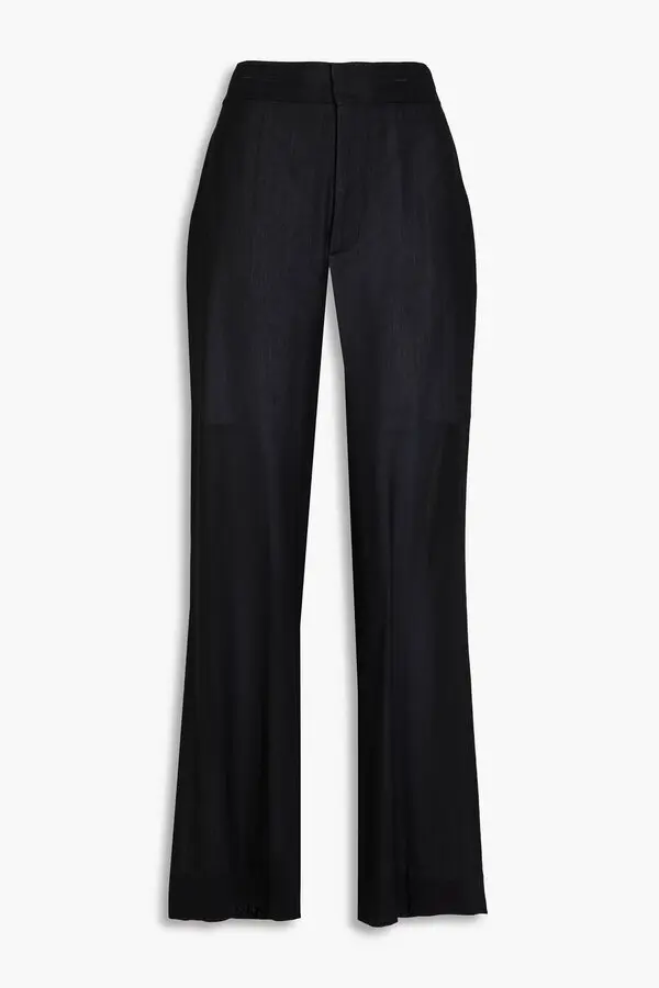 Victoria Beckham Crepe Straight-leg Pants - Black