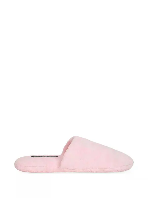 Dolce & Gabbana Logo-embroidered Slippers - Pink